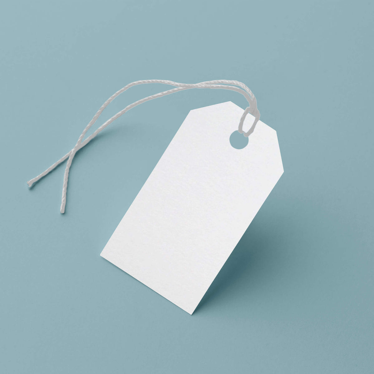 Angled Corner Hang Tag (Centre Pinhole)